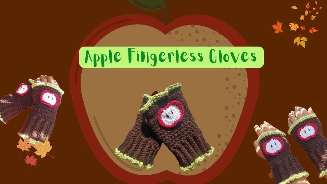 PATTERN Apple Fingerless Crochet Gloves - Etsy