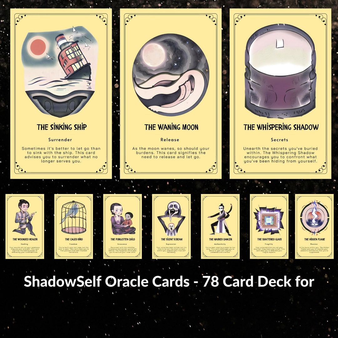 Shadow Self Oracle Cards: 78-card Deck for Healing - Etsy