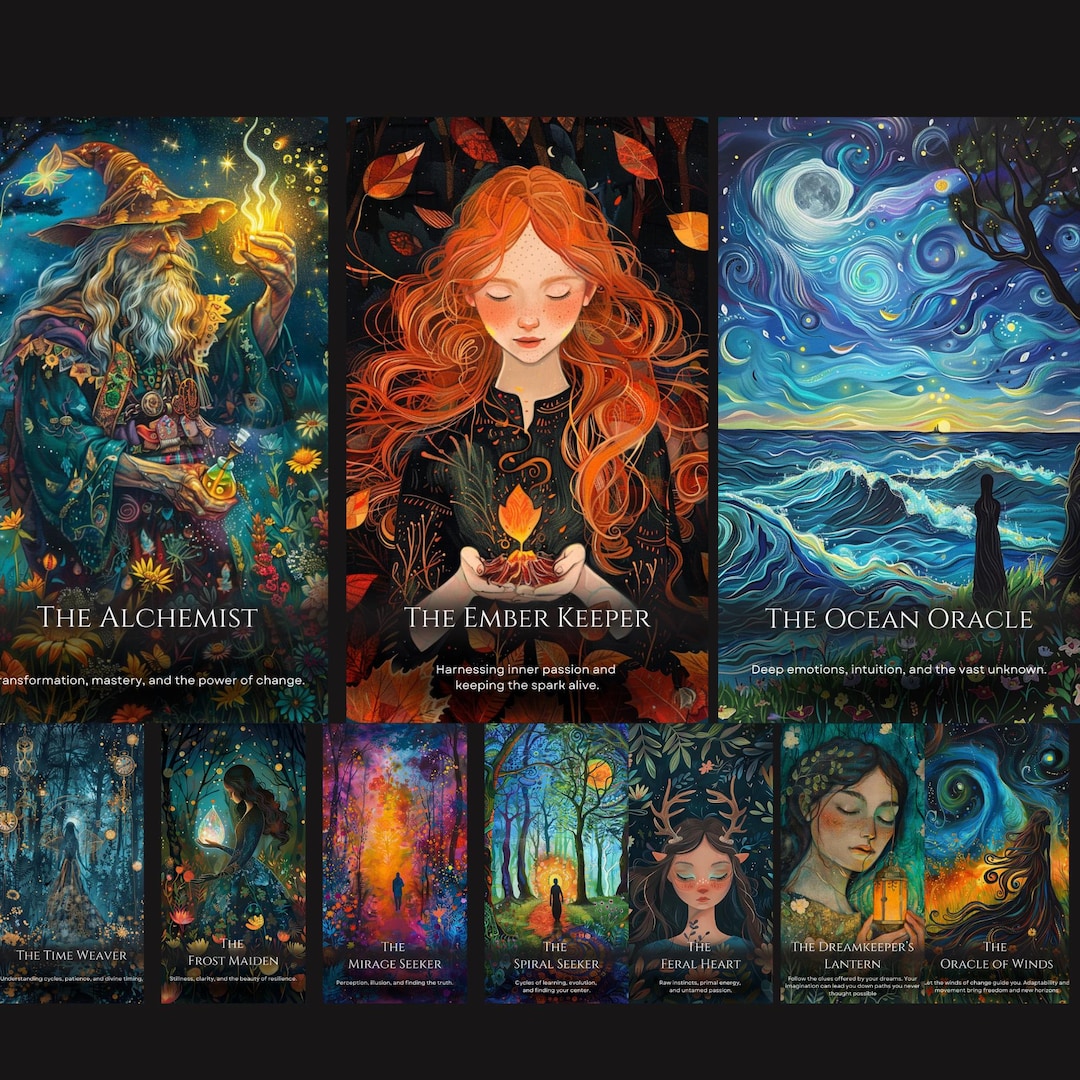 Mystic Oracle Tarot Deck – Mythical Guidance and Stunning Artistry - Etsy