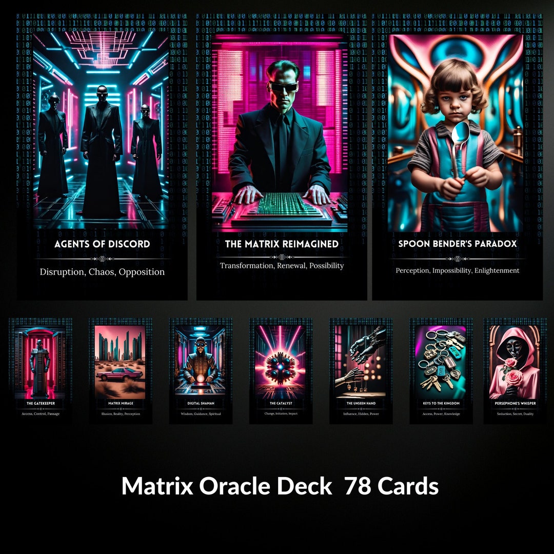 Matrix-inspired Oracle Cards - 78 Card Deck and Digital Guide - Etsy