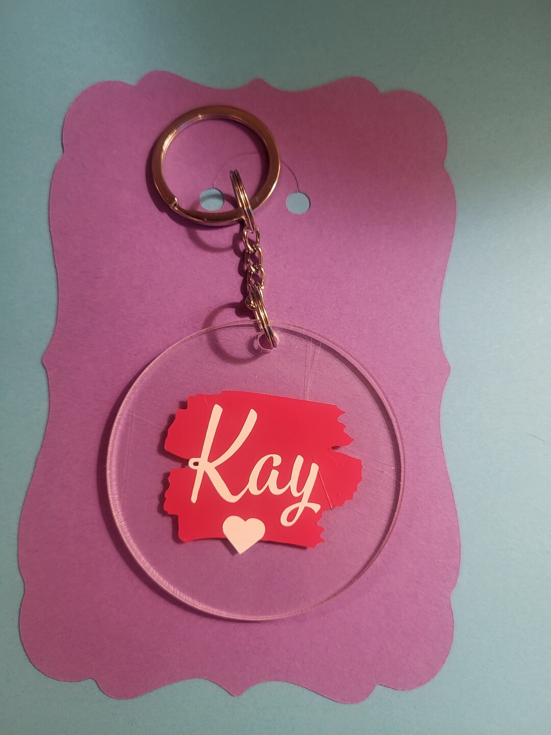 Personalized Brush Stroke Keychain - Etsy