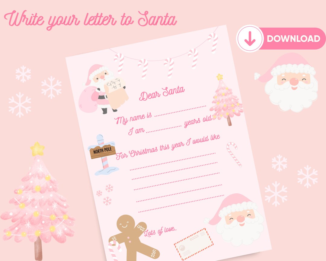 Letter to Santa Father Christmas Letter Christmas Wish List - Etsy