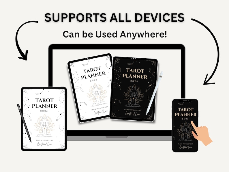 2025 Tarot Planner Digital Download for Monthly Tarot Spreads Weekly Insights Daily Practices ...