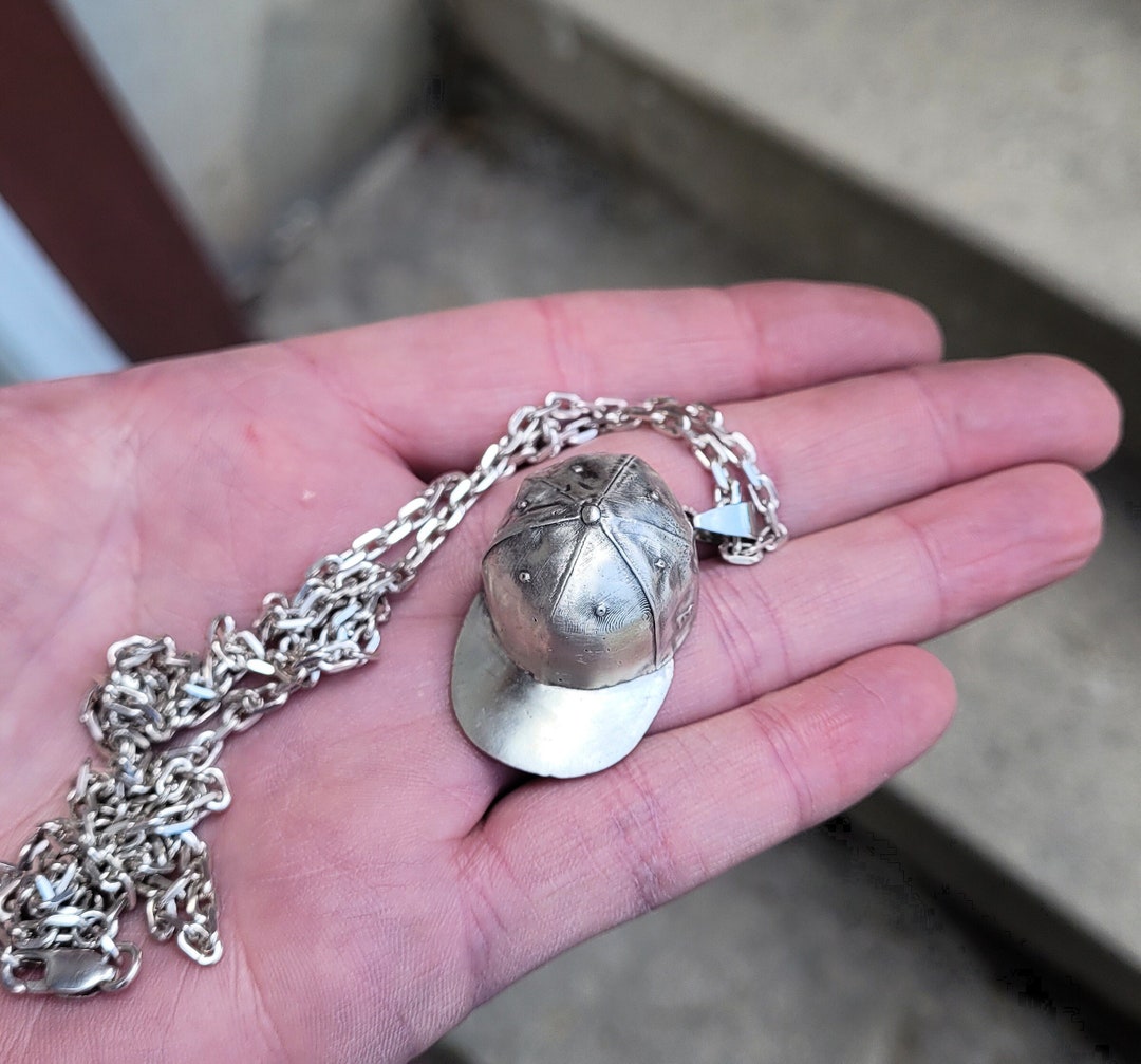 Baseball Cap in Sterling Silver - Etsy