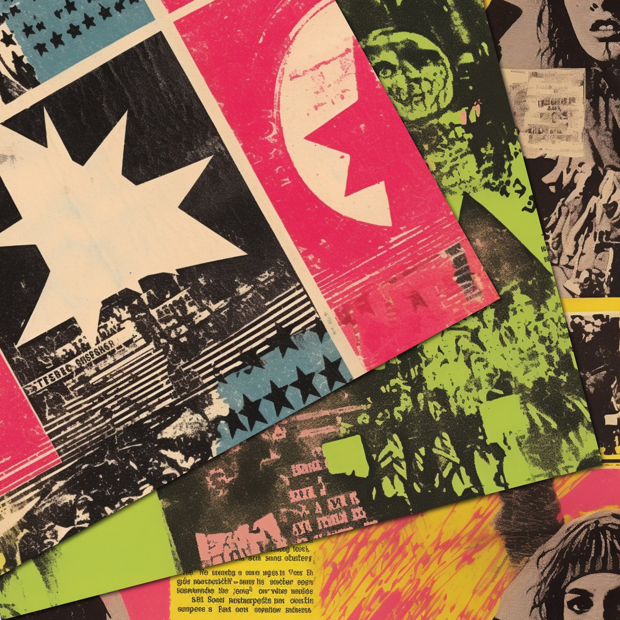 Punk Fanzine Digital Paper Set: 20 Seamless Patterns for Arts & Crafts ...