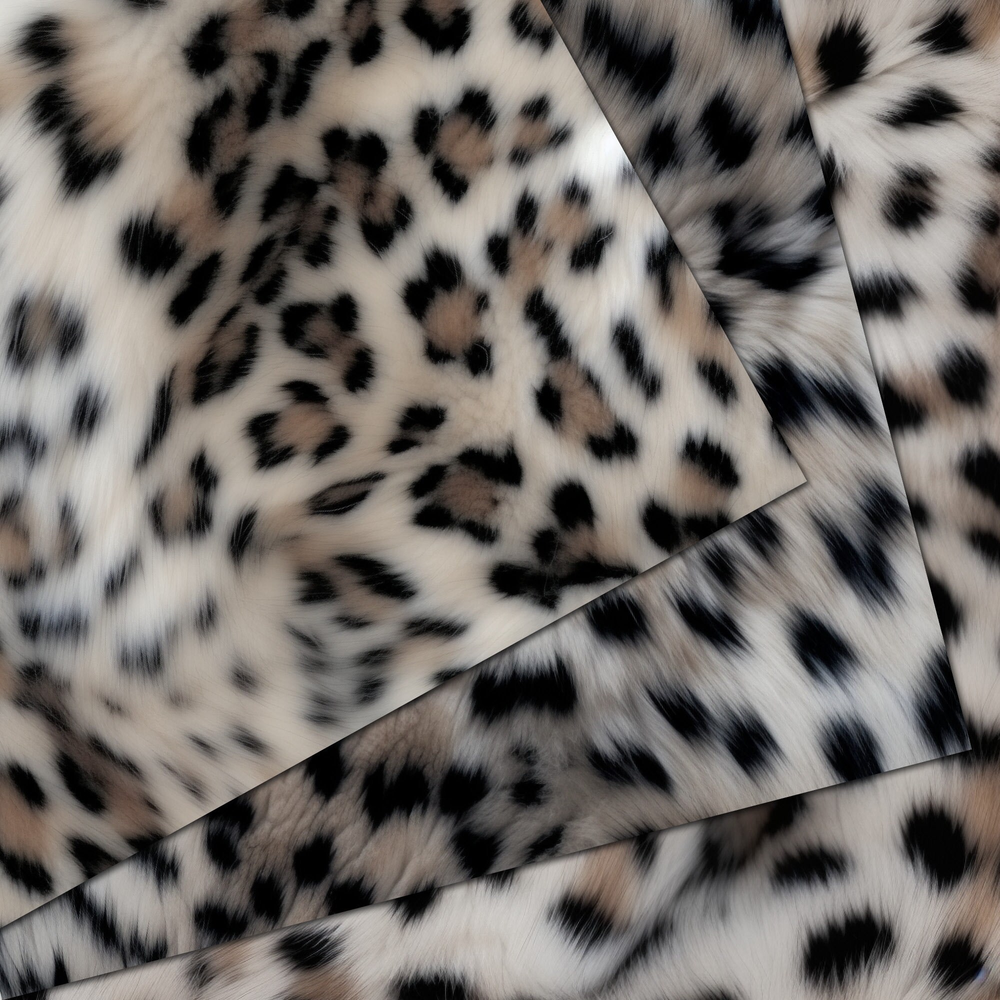 Snow Leopard Digital Paper Set: 20 Seamless Patterns for Arts & Crafts ...