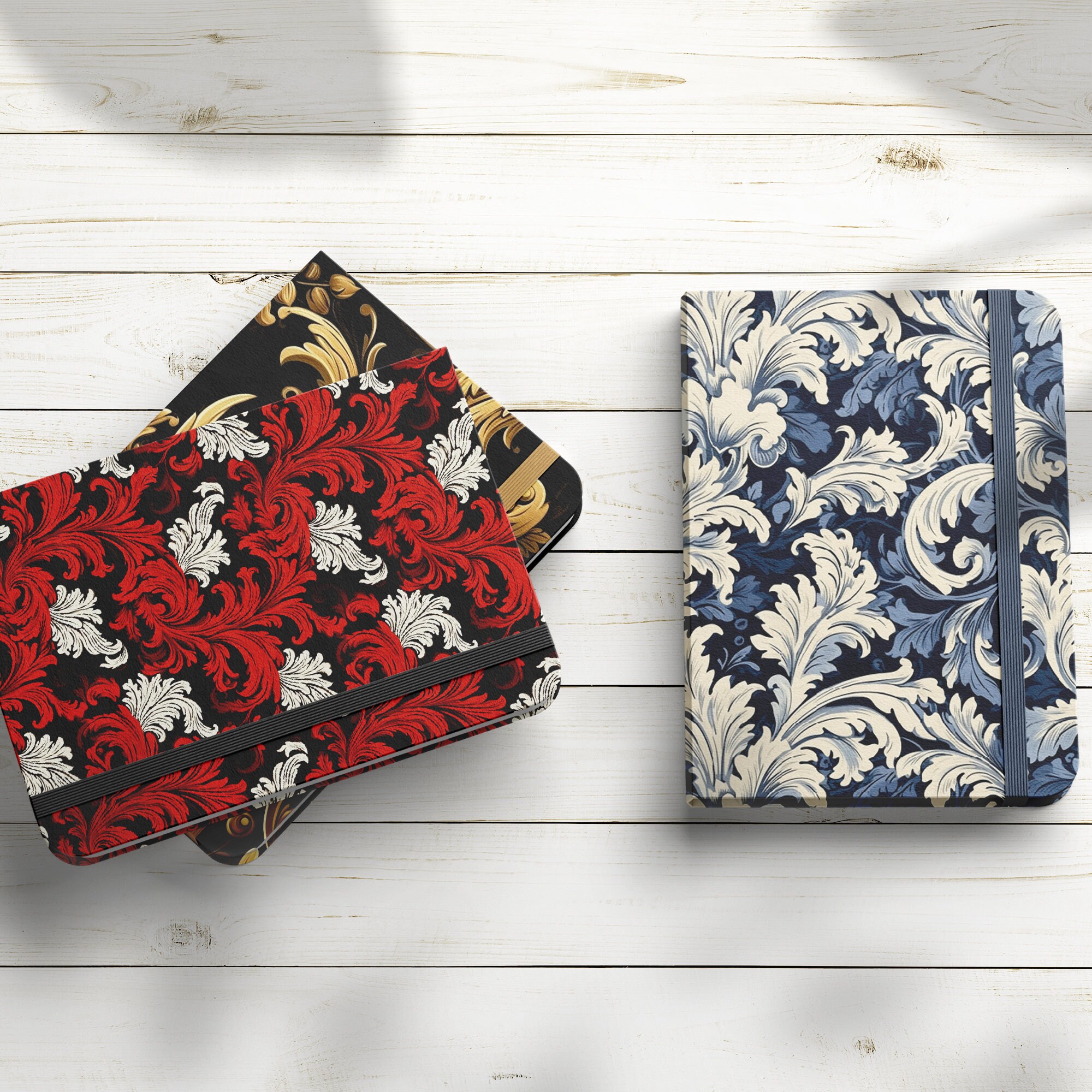 Baroque Wall Art Digital Paper Set: 20 Seamless Floral Patterns ...