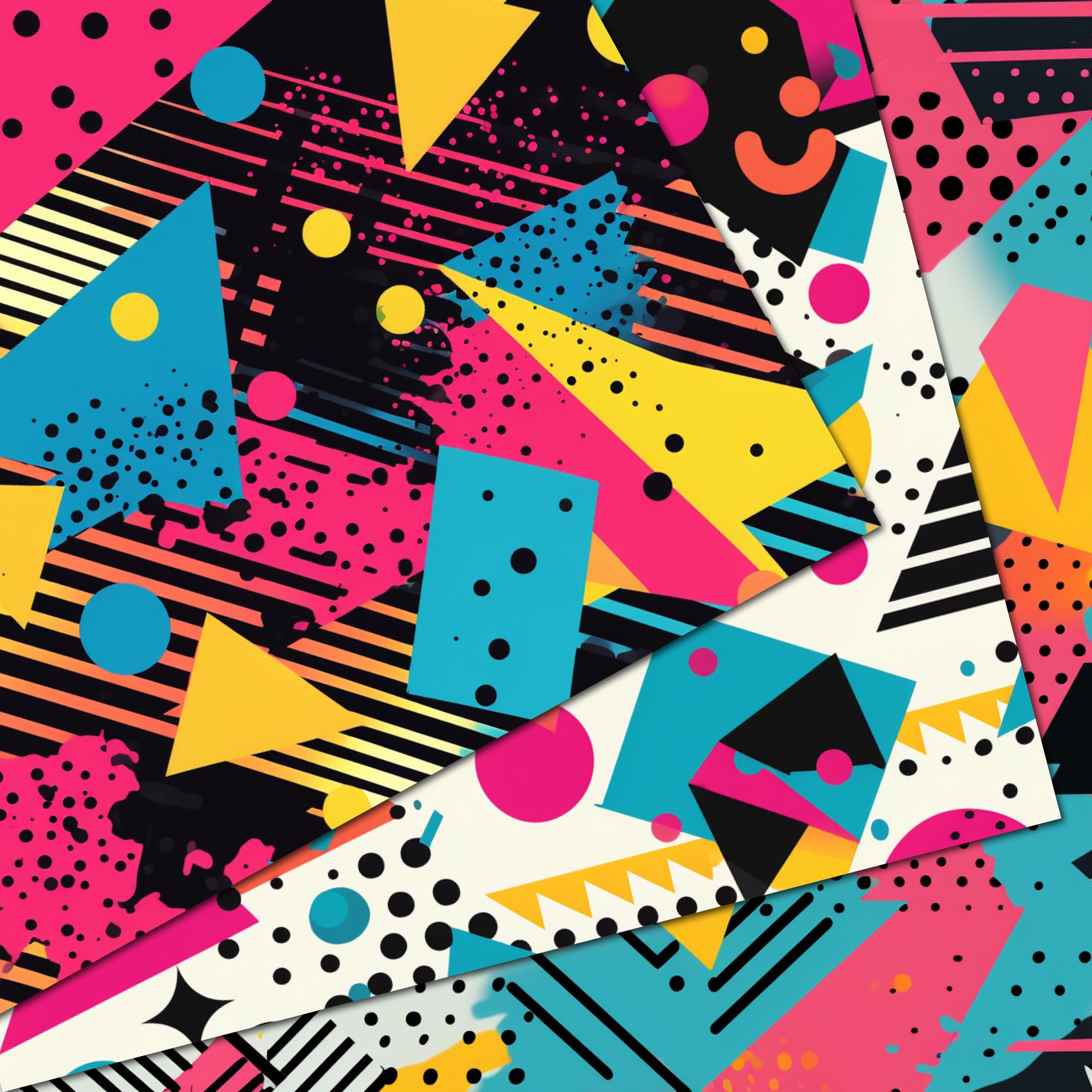 80s, Eighties Forever Digital Paper Set: 20 Vibrant Seamless Patterns ...