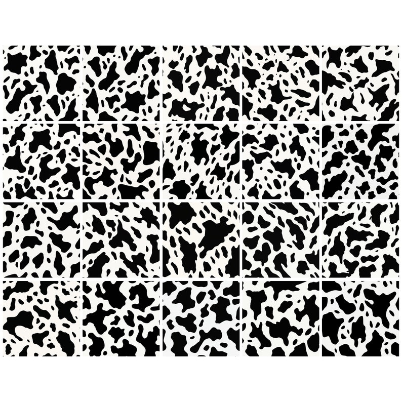 Cow Print Digital Paper Set: 20 Seamless Cow Patterns for Arts & Crafts ...