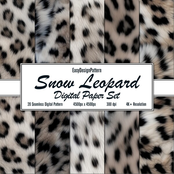 Snow Leopard - Etsy