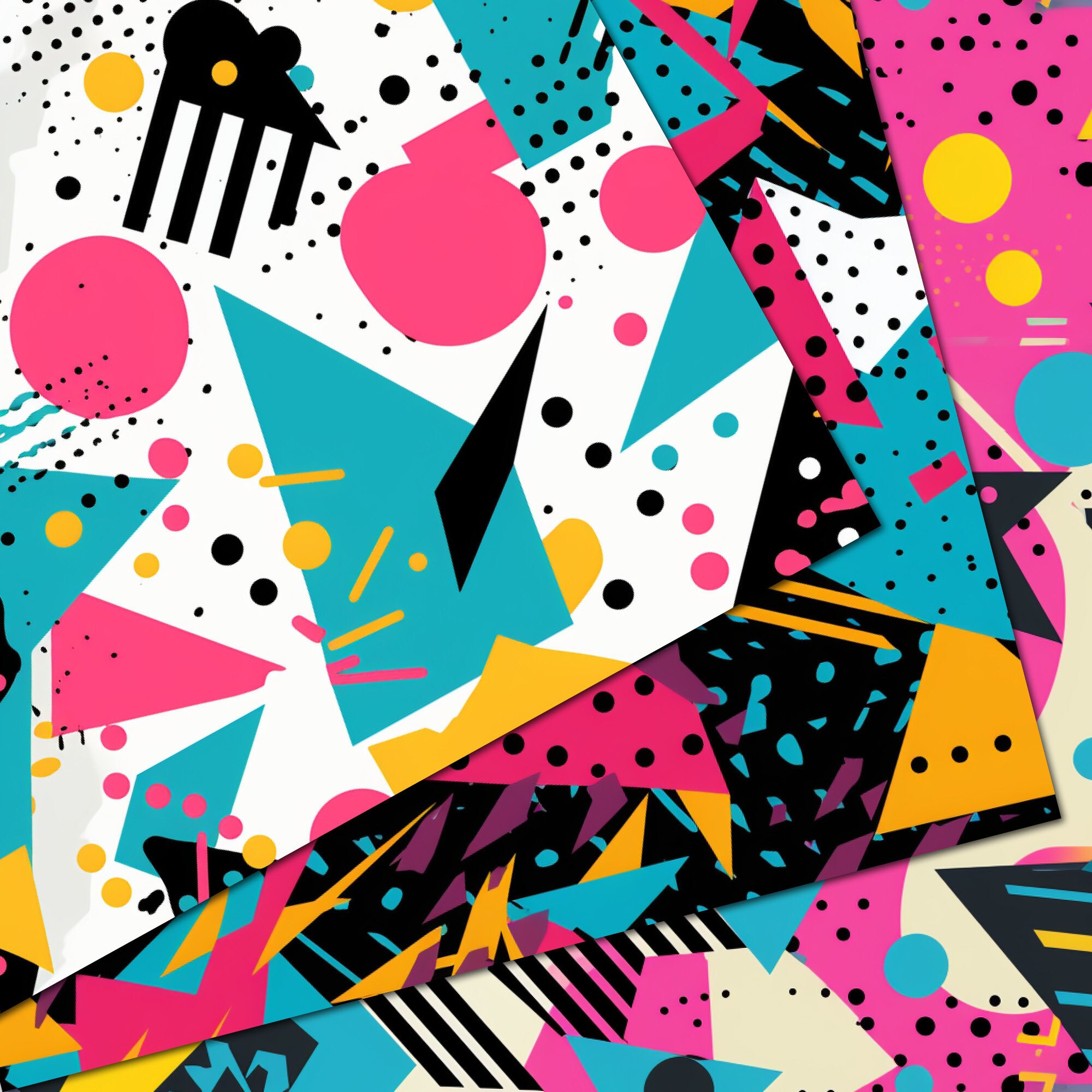 80s, Eighties Forever Digital Paper Set: 20 Vibrant Seamless Patterns ...