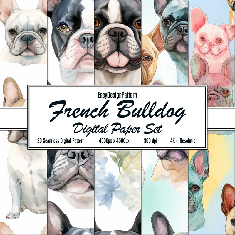 French Bulldog Pattern - Etsy