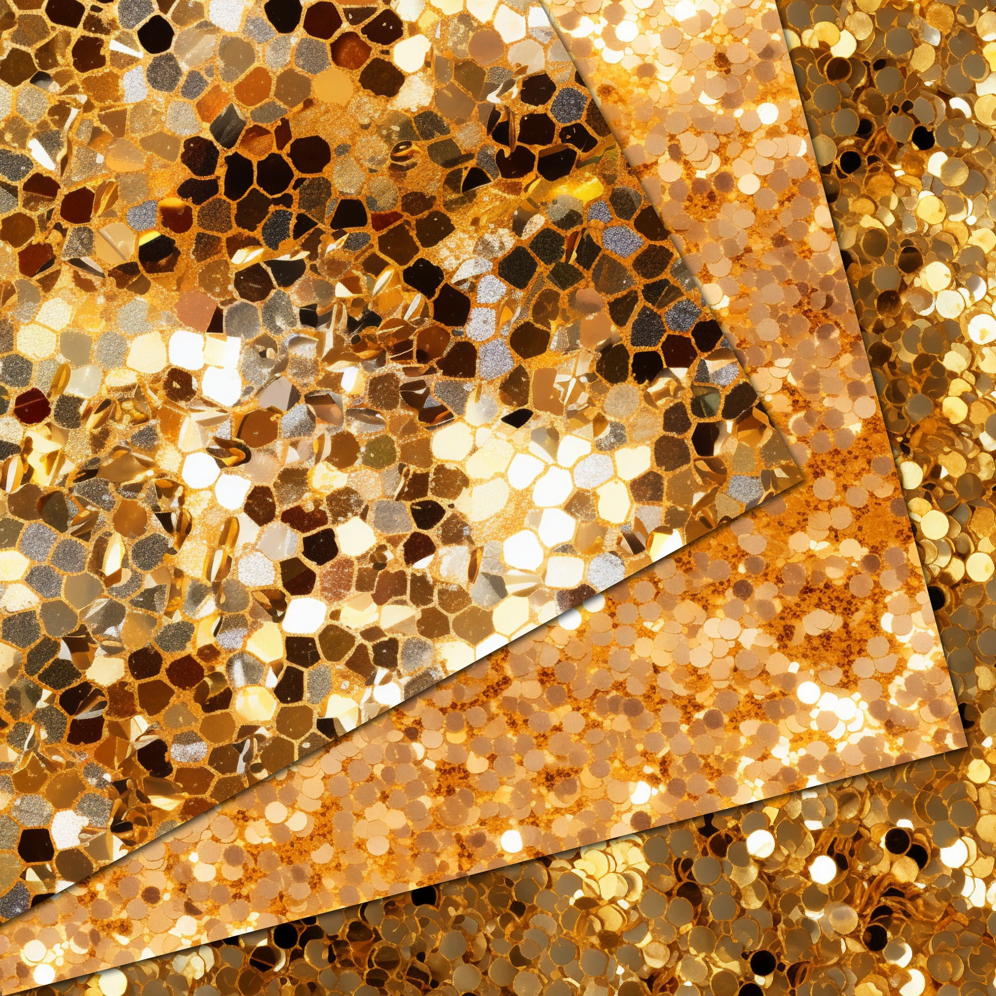 Gold Glitter Digital Paper Set: 20 Seamless Patterns for Arts & Crafts ...