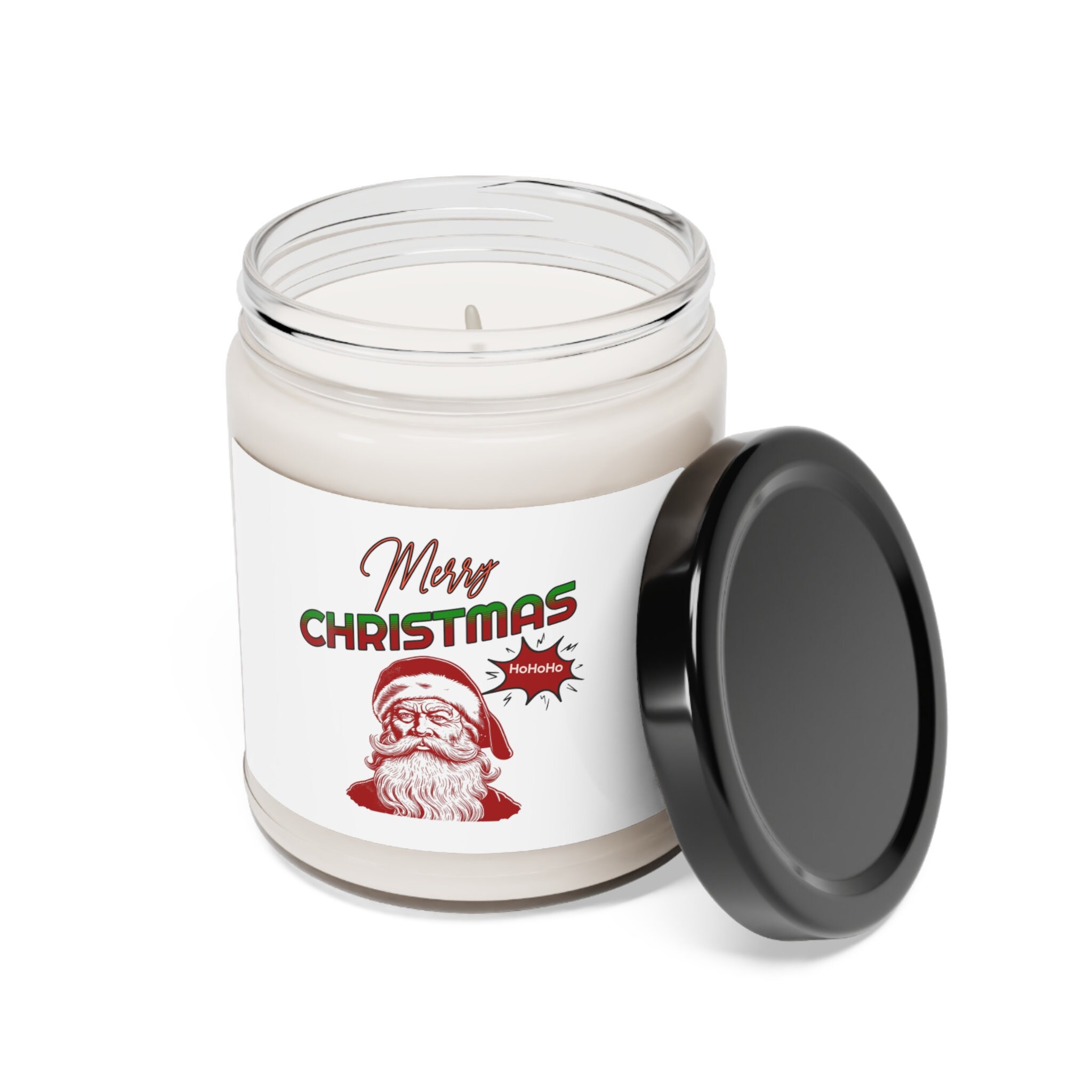 Merry Christmas Vintage Santa Claus Scented Soy Candle, 9oz, Christmas ...