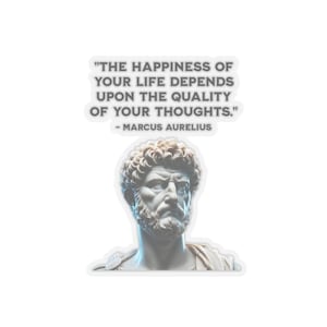 Marcus Aurelius Stoic Quote Kiss-cut Stickers, Stoic Philosophy Sticker ...