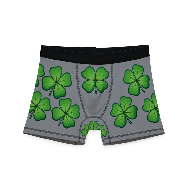 Four-leaf Clover Men's Boxers, St. Patrick's Day Men's Boxer Briefs, St ...