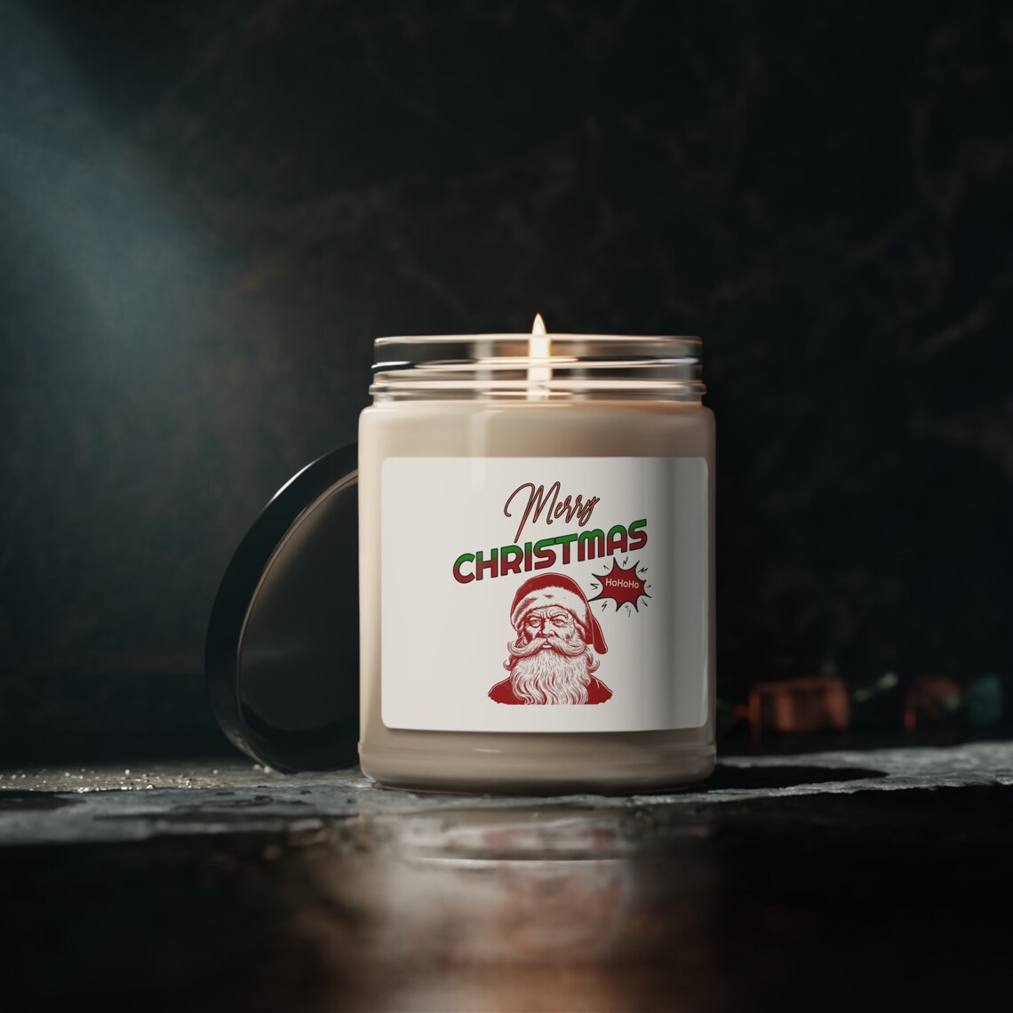 Merry Christmas Vintage Santa Claus Scented Soy Candle, 9oz, Christmas ...