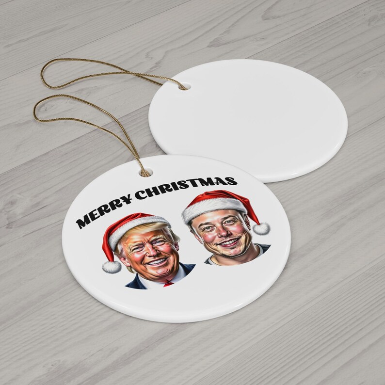 Christmas Tree Decoration Ceramic Ornament, Merry Christmas Donald ...