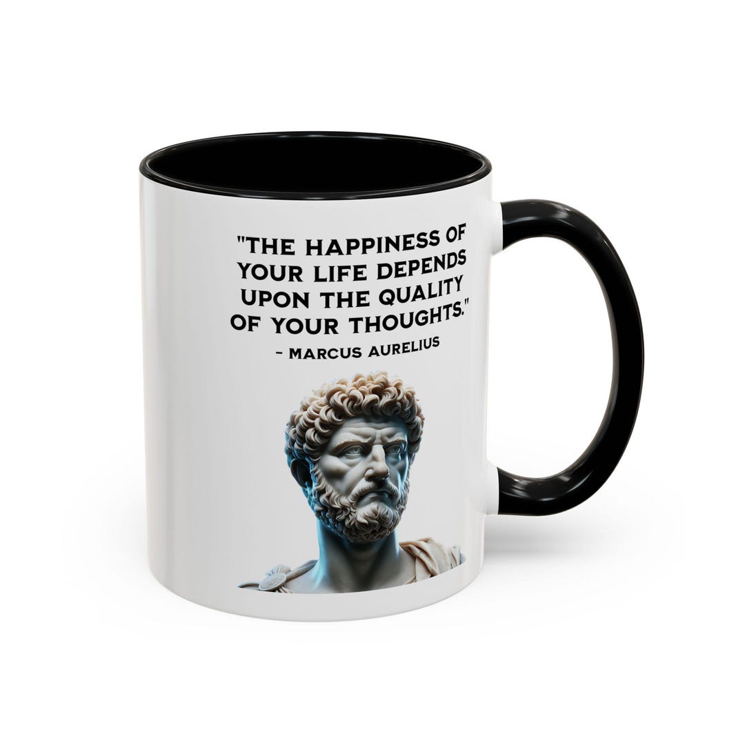 Marcus Aurelius Stoic Quote Accent Coffee Mug (11, 15oz), Stoicism ...