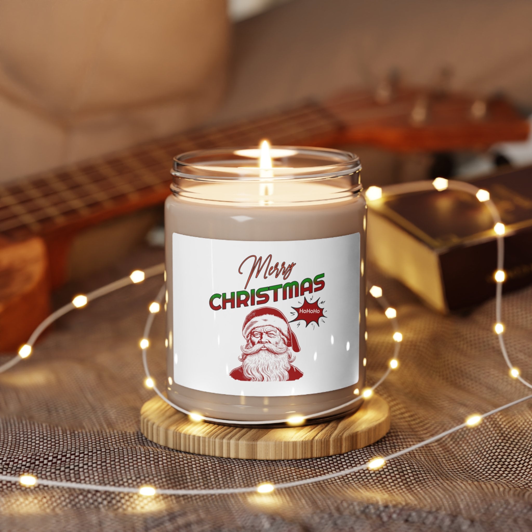 Merry Christmas Vintage Santa Claus Scented Soy Candle, 9oz, Christmas ...