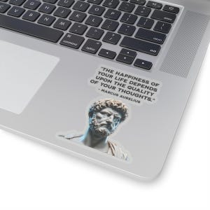 Marcus Aurelius Stoic Quote Kiss-cut Stickers, Stoic Philosophy Sticker ...