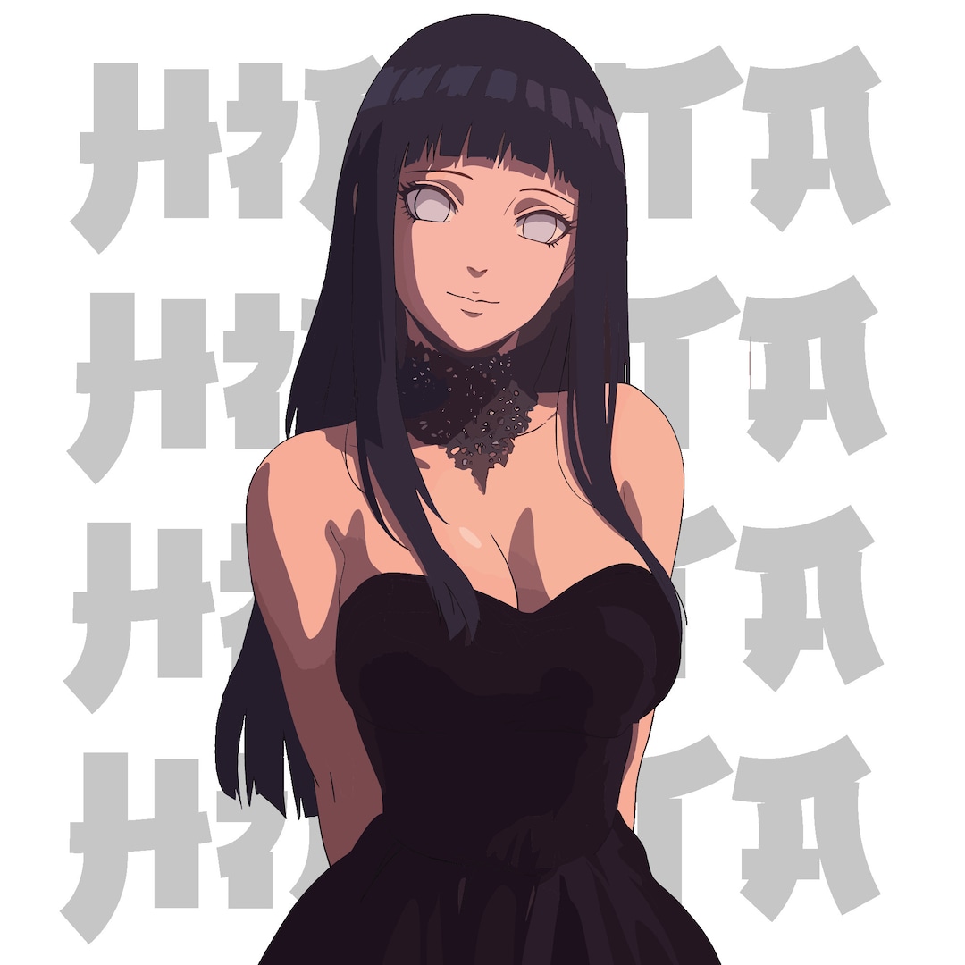 Premium Hinata Hyūga Anime Vector Files, Ready for DTF, DTG ...