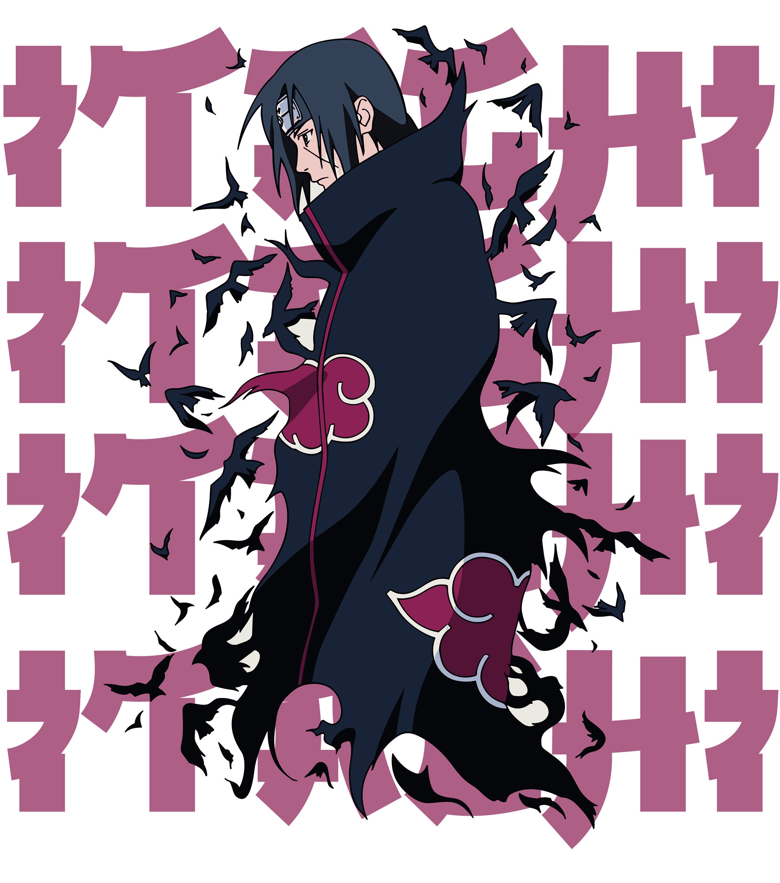 Premium Itachi, Anime Vector Files, Ready for DTF, DTG, Sublimation ...