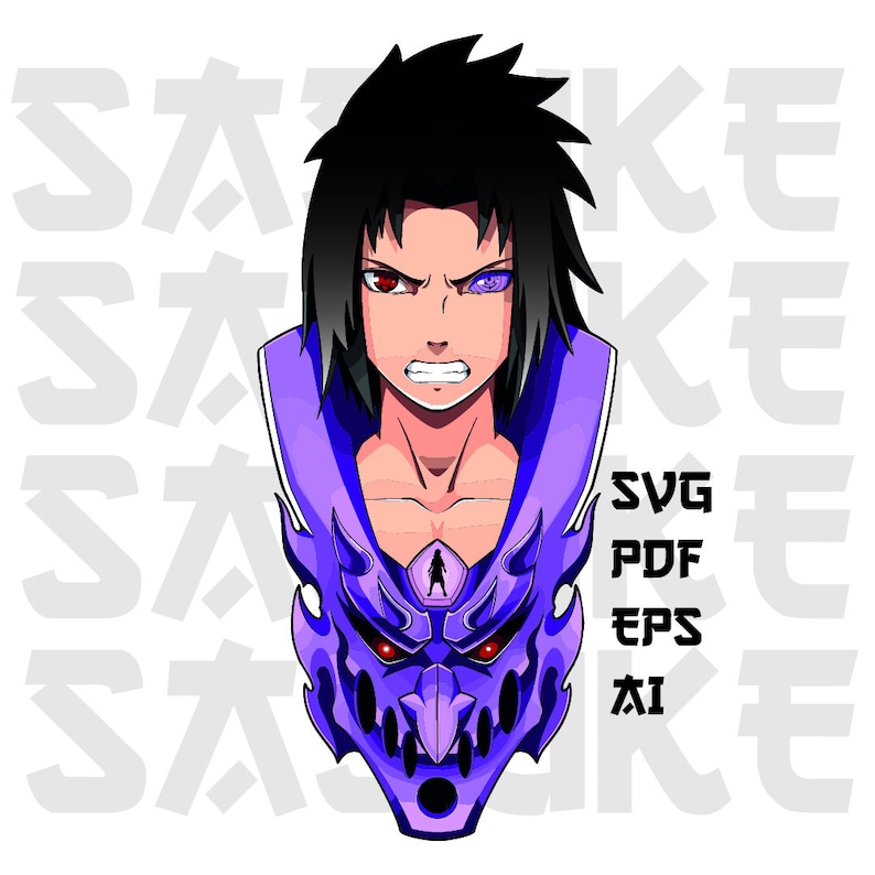 Premium Sasuke, Anime Vector Files, Ready for DTF, DTG, Sublimation ...