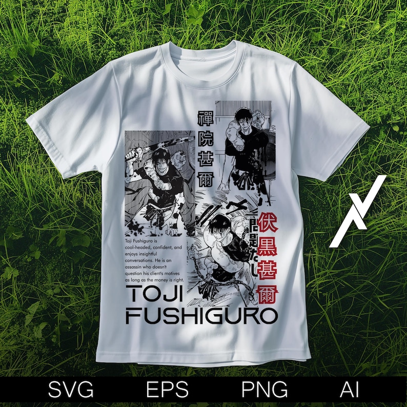 Toji Fushiguro SVG PNG | Anime Vector Design for Shirts, Posters ...
