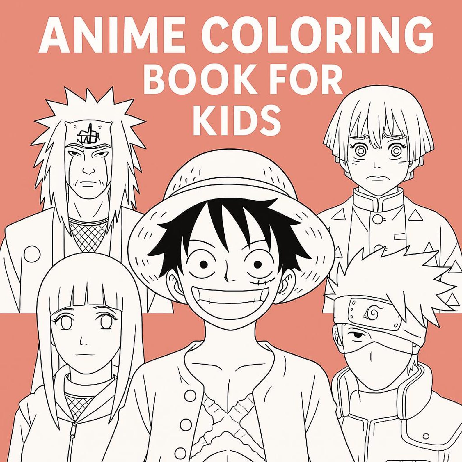 Anime Coloring Book for Kids | 15 High-quality Pages | Printable PDF ...