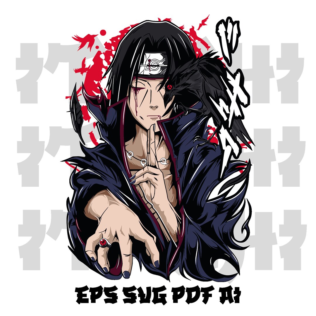 Premium Itachi Anime Layered SVG, Anime Vector, Ready Fo Print, It ...