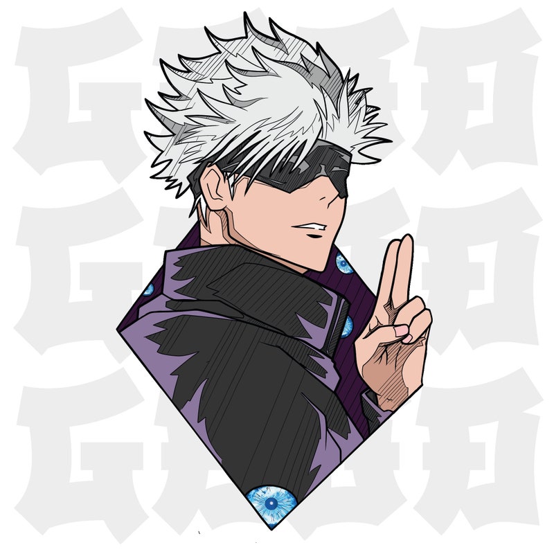 Gojo Satoru Svg Png Pdf - Etsy