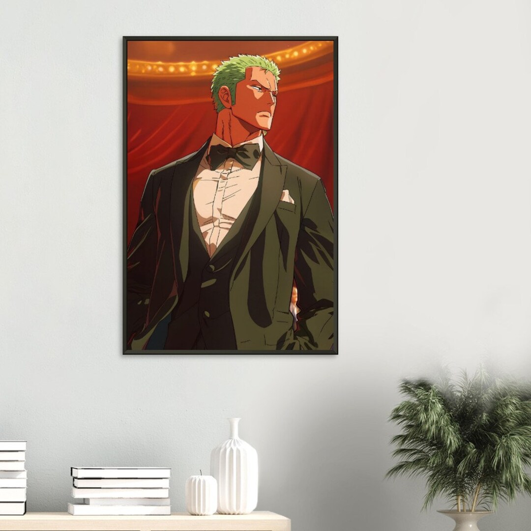 Premium Zoro Anime Metal Poster, High-quality Wall Art, Durable Anime ...