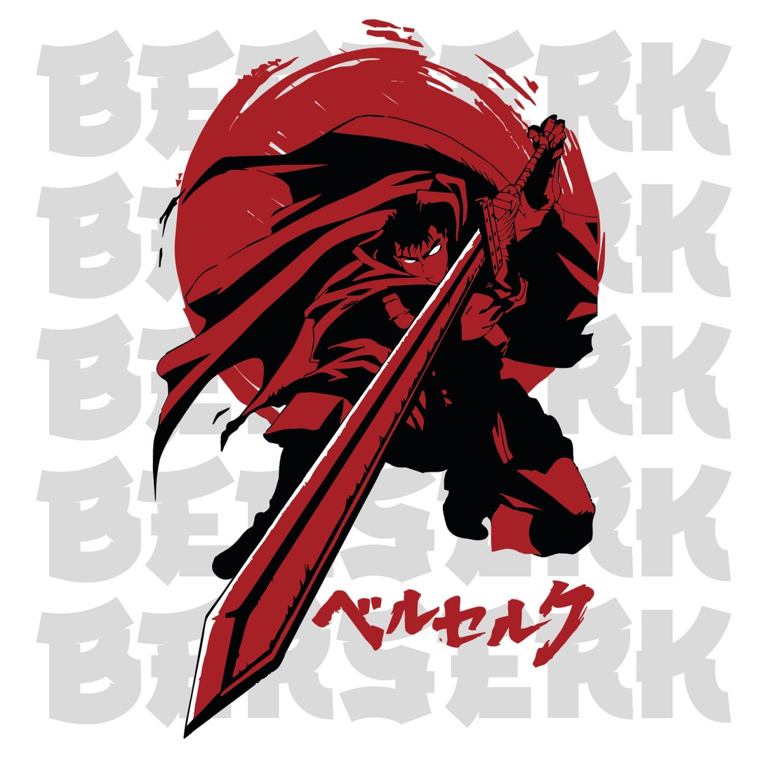Premium Berserk, Anime Vector Files, Ready for DTF, DTG, Sublimation ...