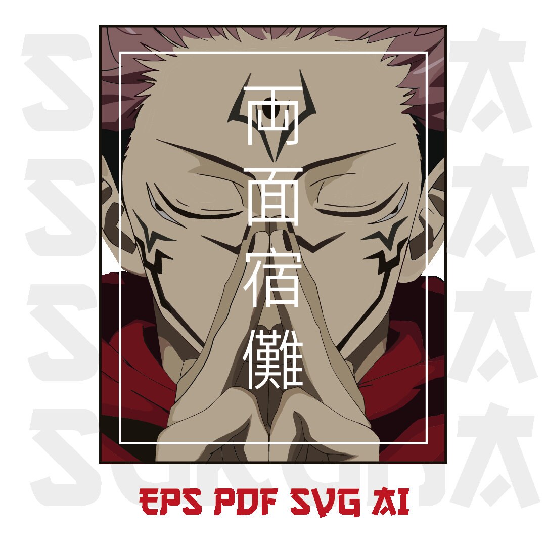 Premium Ryomen Sukuna, Anime Vector Files, Ready for DTF, DTG ...