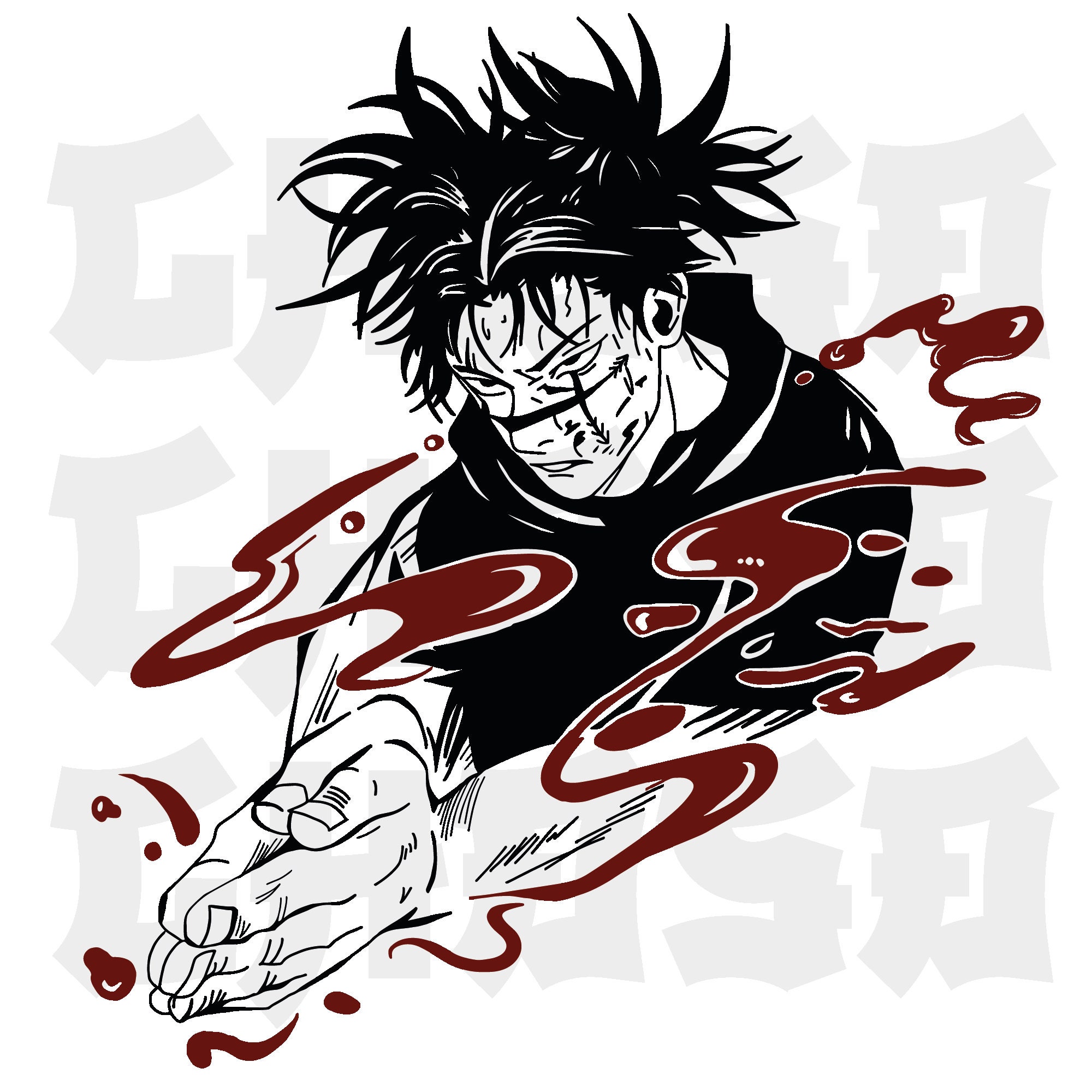 Premium Choso Anime Layered SVG, Anime Vector, Ready Fo Print, It Works ...