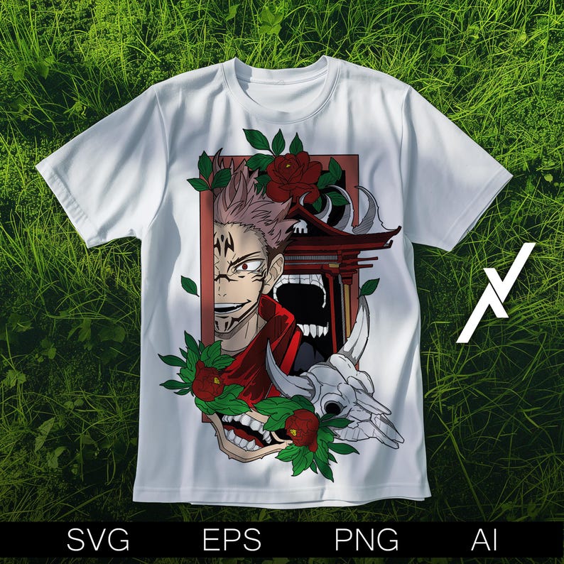Anime Layered SVG, Cursed King Svg Png Eps Ai | Anime Inspired Vector ...
