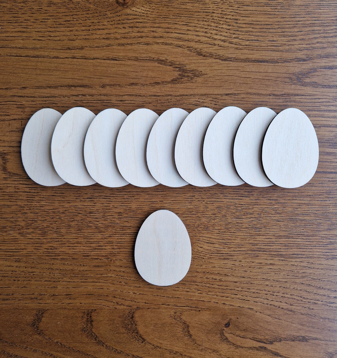 10x Wooden Egg Shapes, Easter Egg, Craft Materials, Plywood, Blanks ...