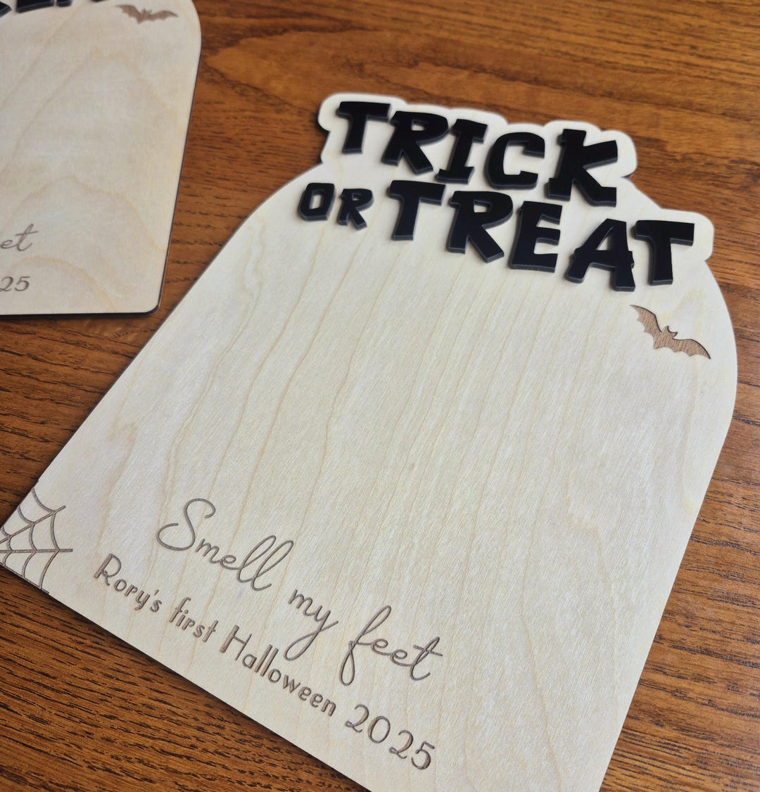 Trick or Treat Smell My Feet Plaque, DIY Footprint Art, Babies First ...