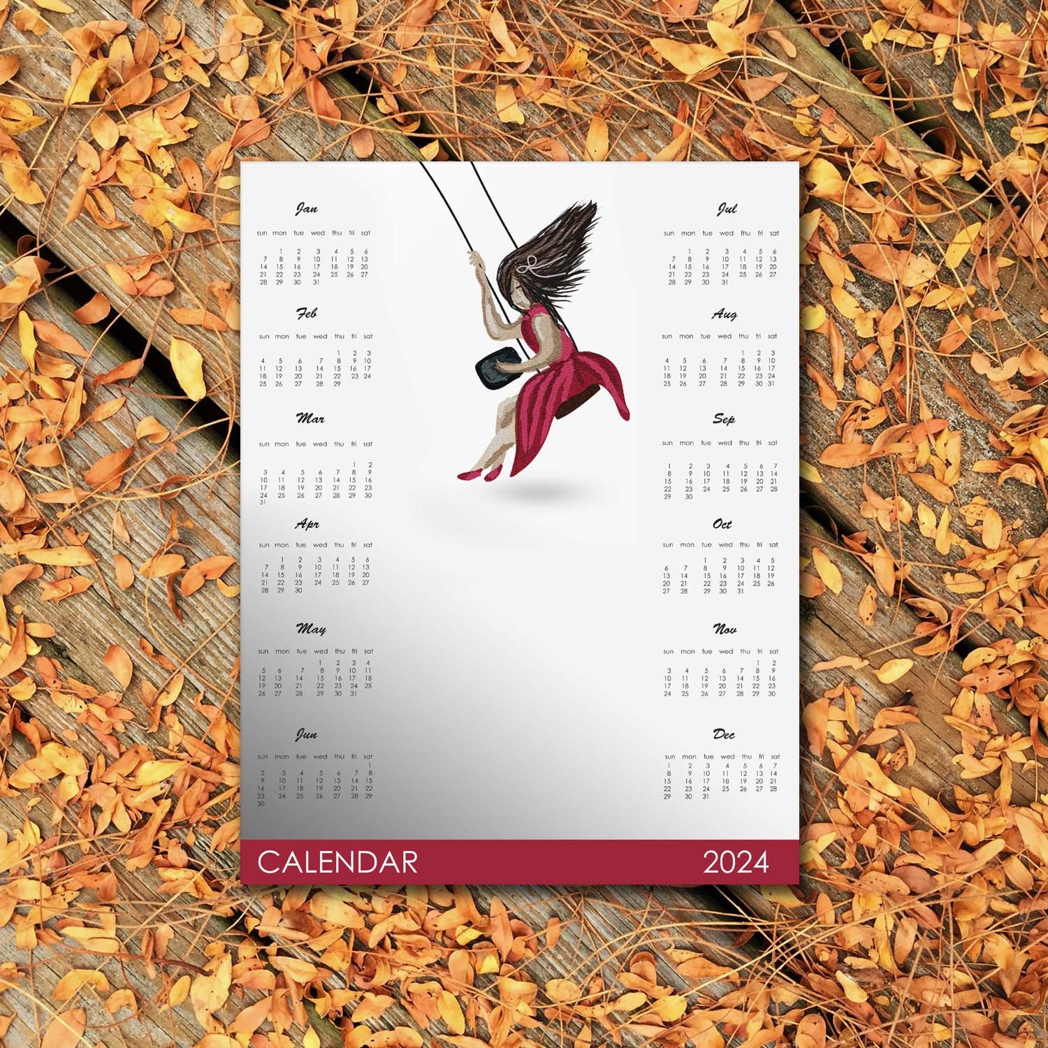 New Year Calendar for Kids 2024 Poster Calendar for School and Class ...