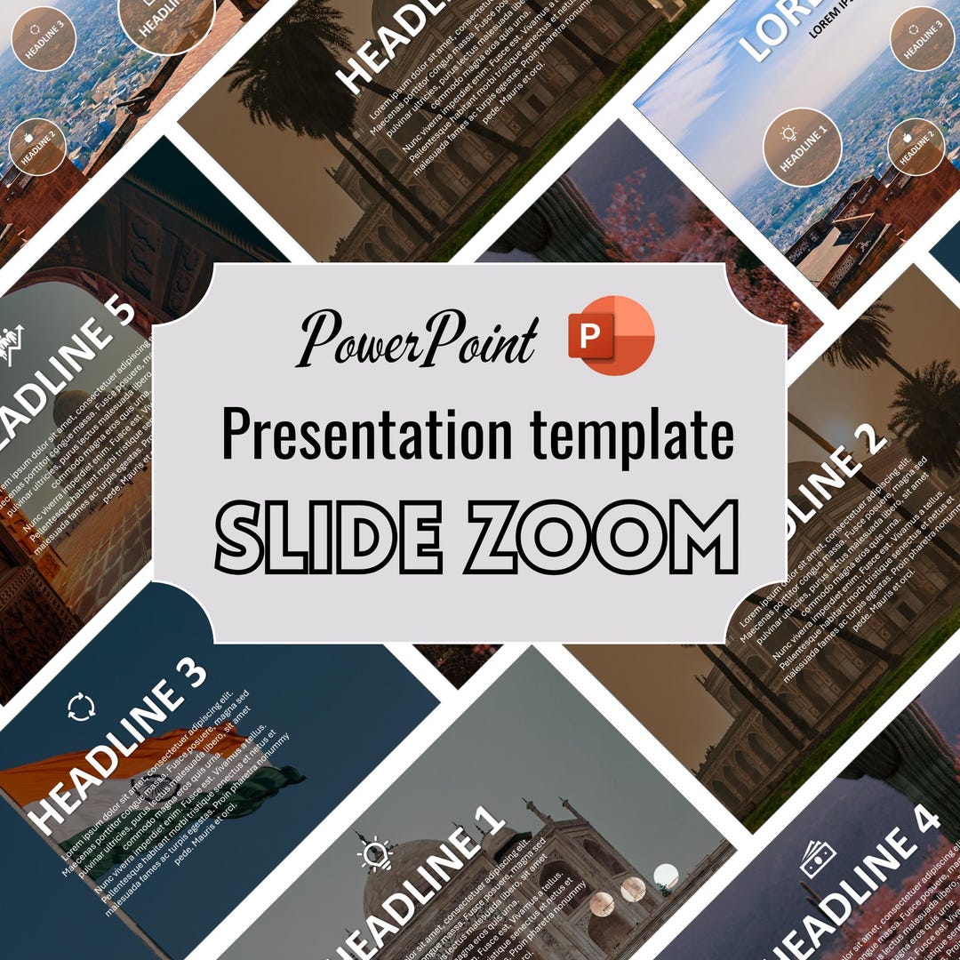 Slide Zoom Powerpoint Presentation Template | Slide Zoom Transitions - Etsy