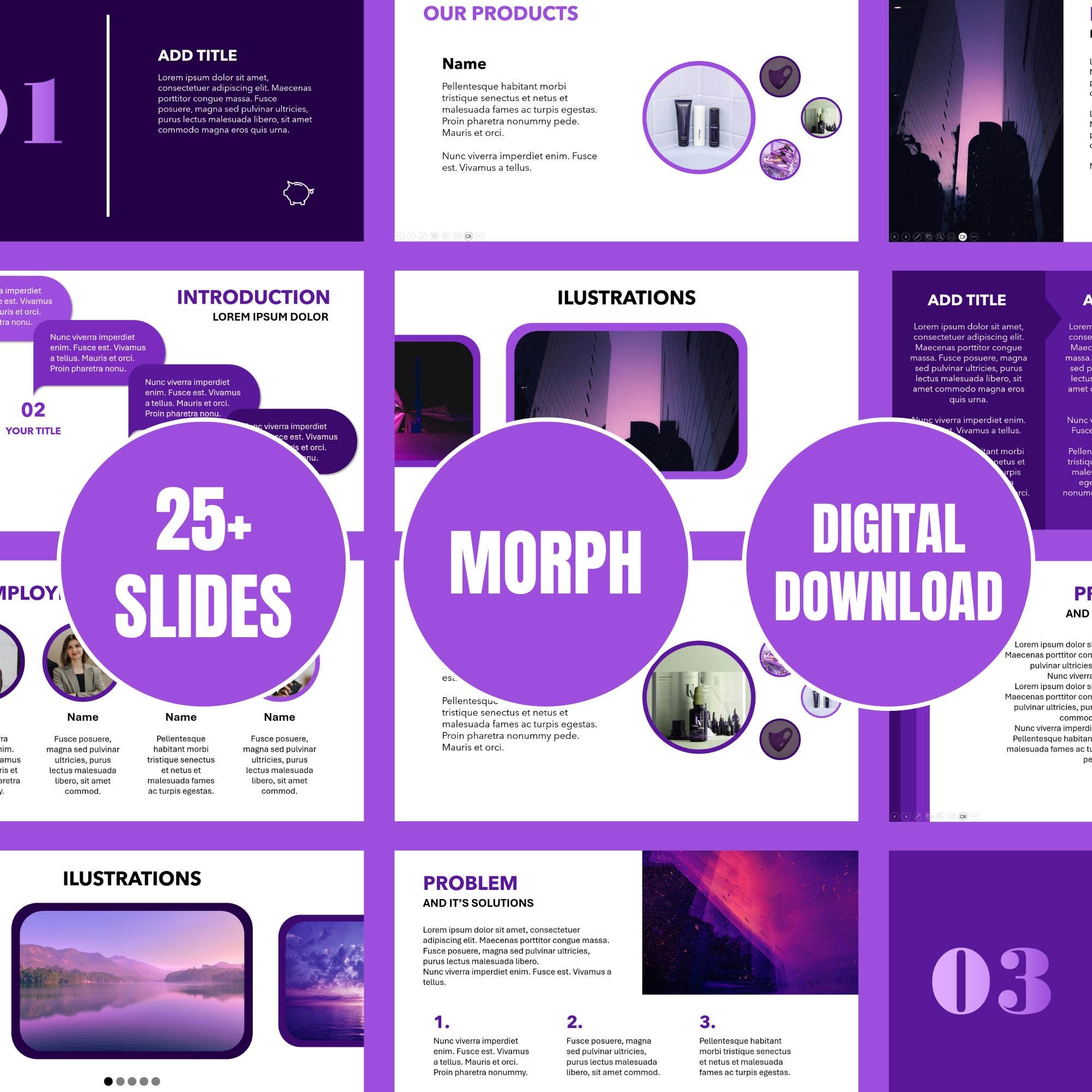 Purple Business Powerpoint Template | Elegant Violet Corporate Slides ...