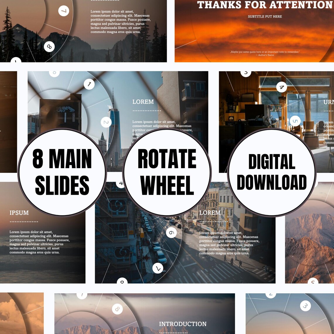 Rotating Powerpoint Template With Morph Transitions | 10 Slide ...