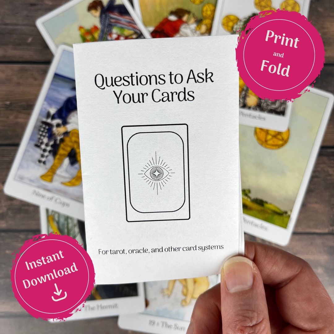 Questions to Ask Your Cards Printable Mini Zine and Grimoire Page - Etsy