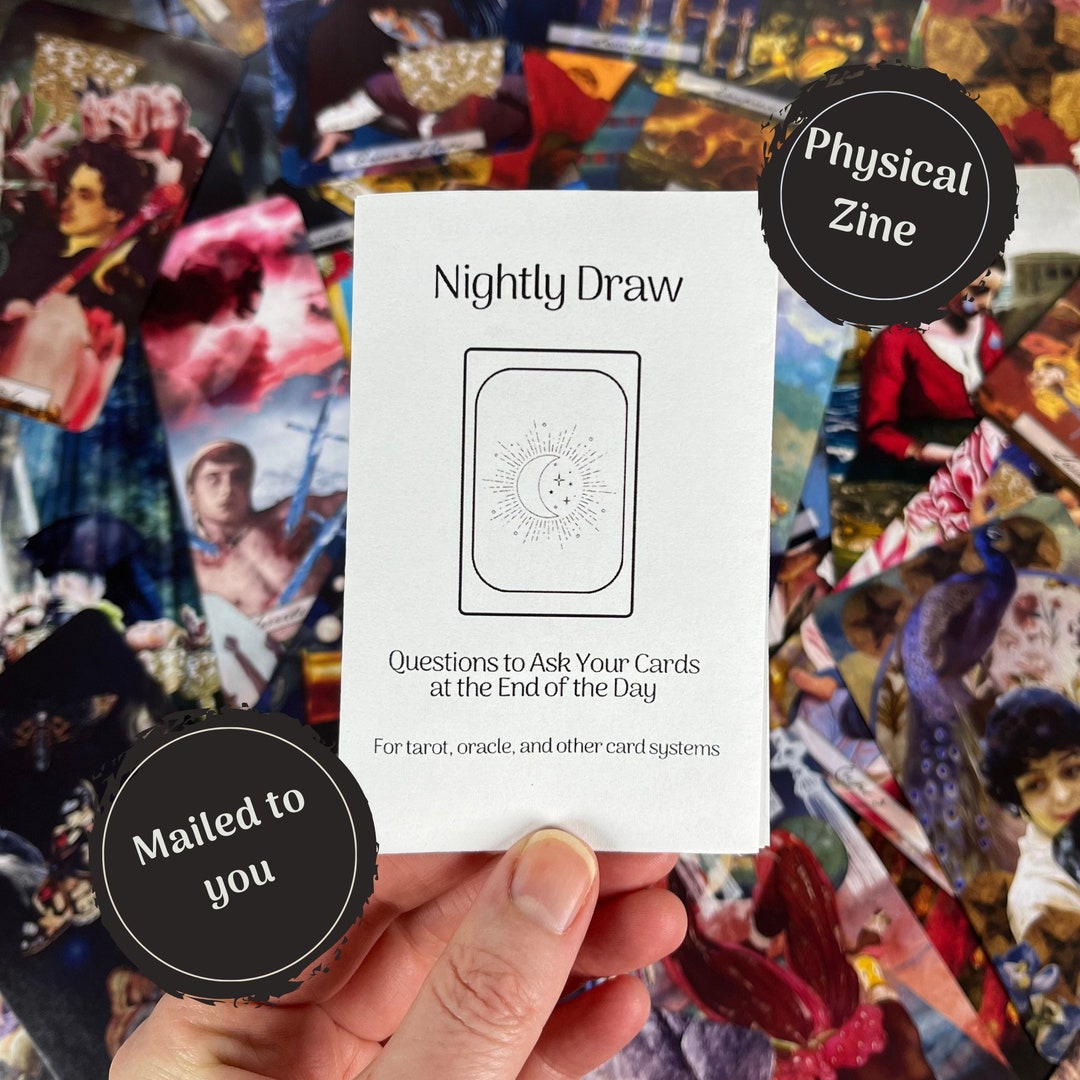 Nightly Draw Questions to Ask Your Cards Mini Zine. Physical Copy ...