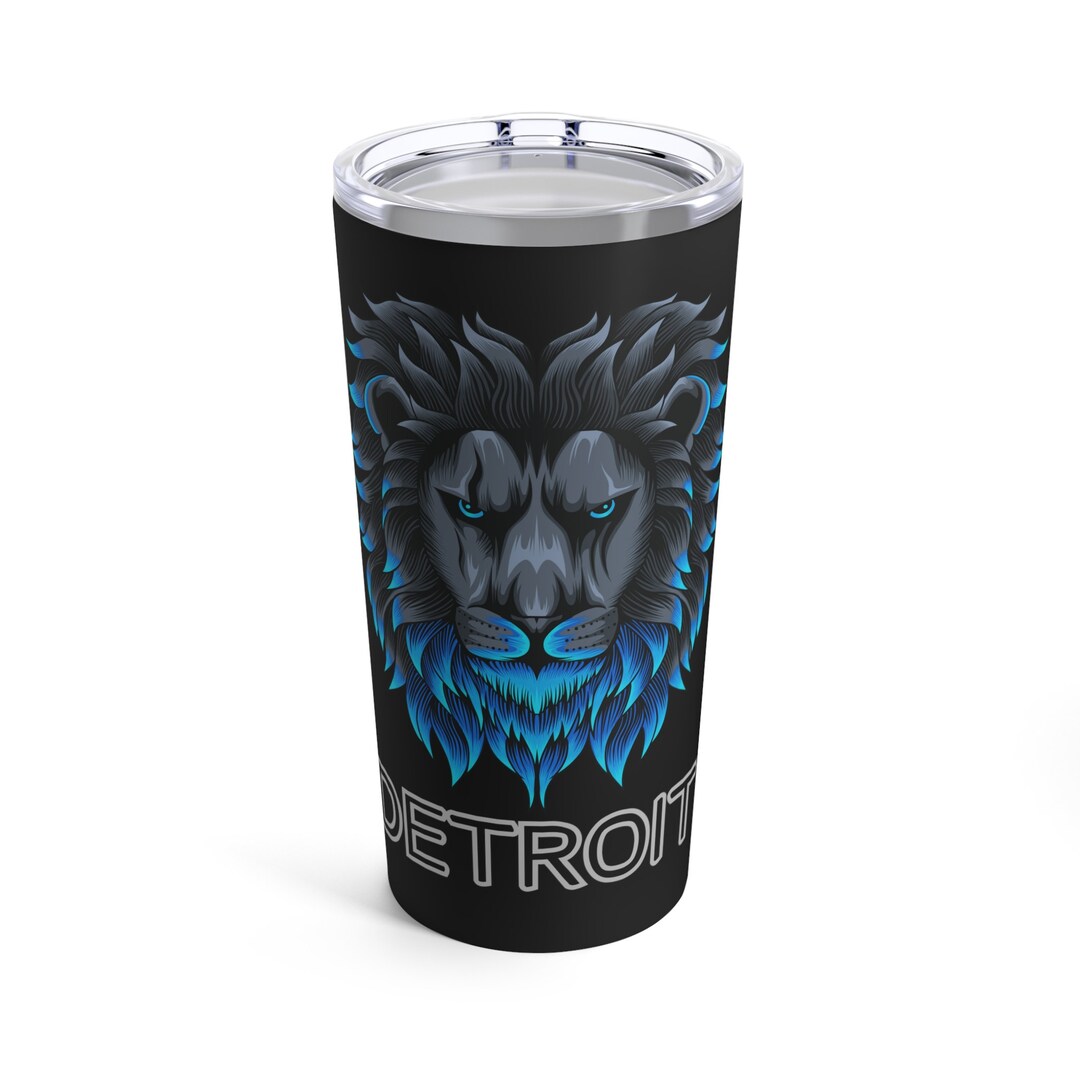 Detroit Fans of the Lions. Lion Tumbler. Travel Coffee Mug. Gift for Coach. Gift for Him or Her ...