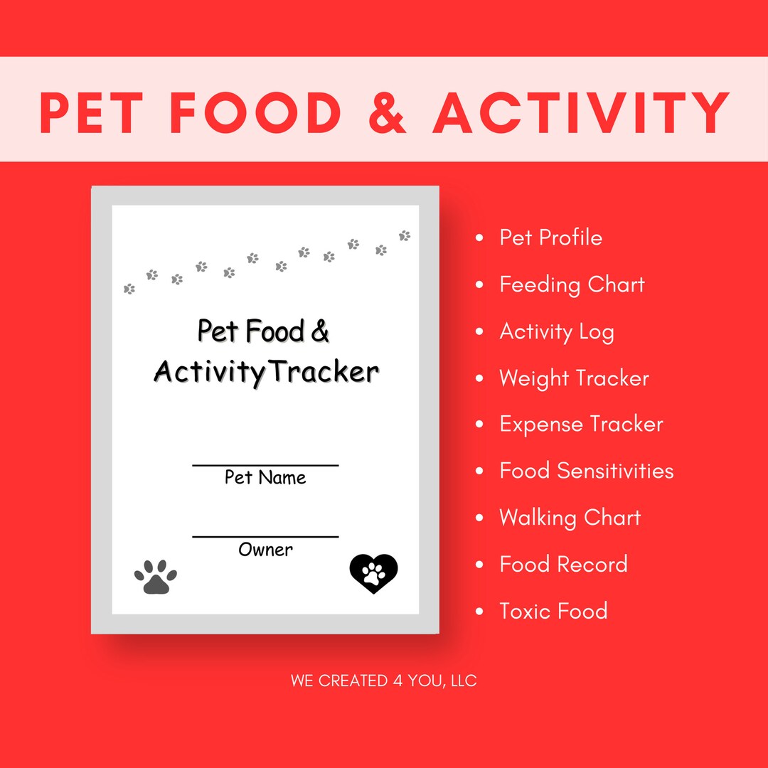 Pet Food Tracker I Pet Wellness I Pet Activity I Food Sensitivity I ...
