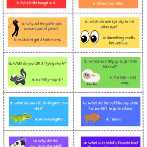 Printable Lunchbox Jokes for Kids, Back to School Notes, Cute Silly ...