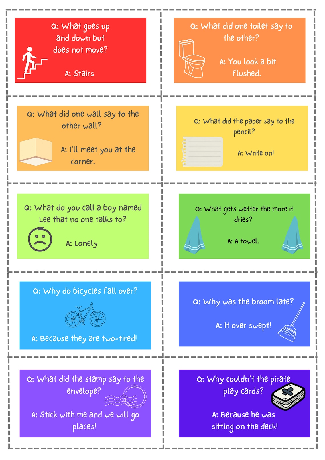 Printable Lunchbox Jokes for Kids, Back to School Notes, Cute Silly ...