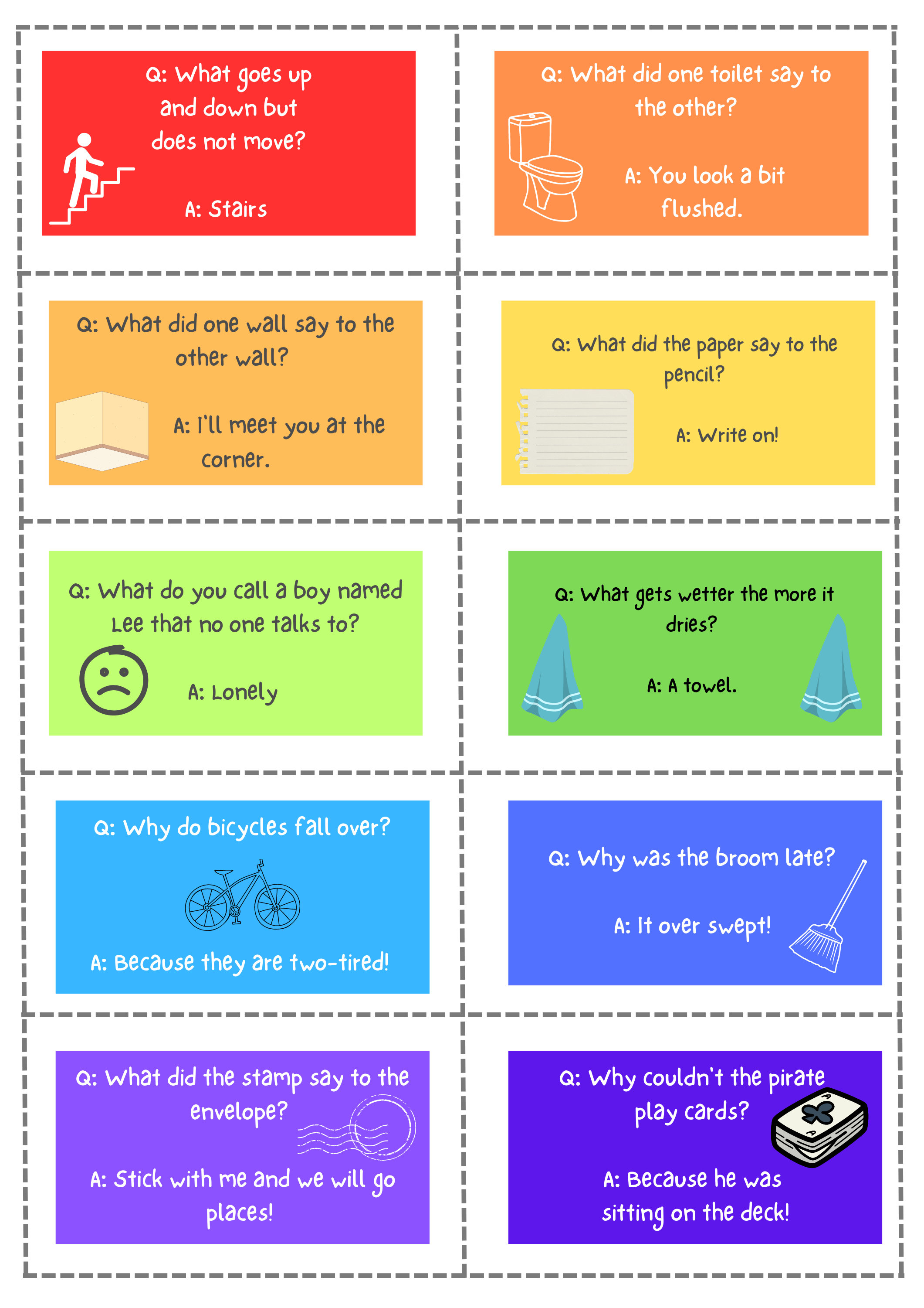 Printable Lunchbox Jokes for Kids, Back to School Notes, Cute Silly ...